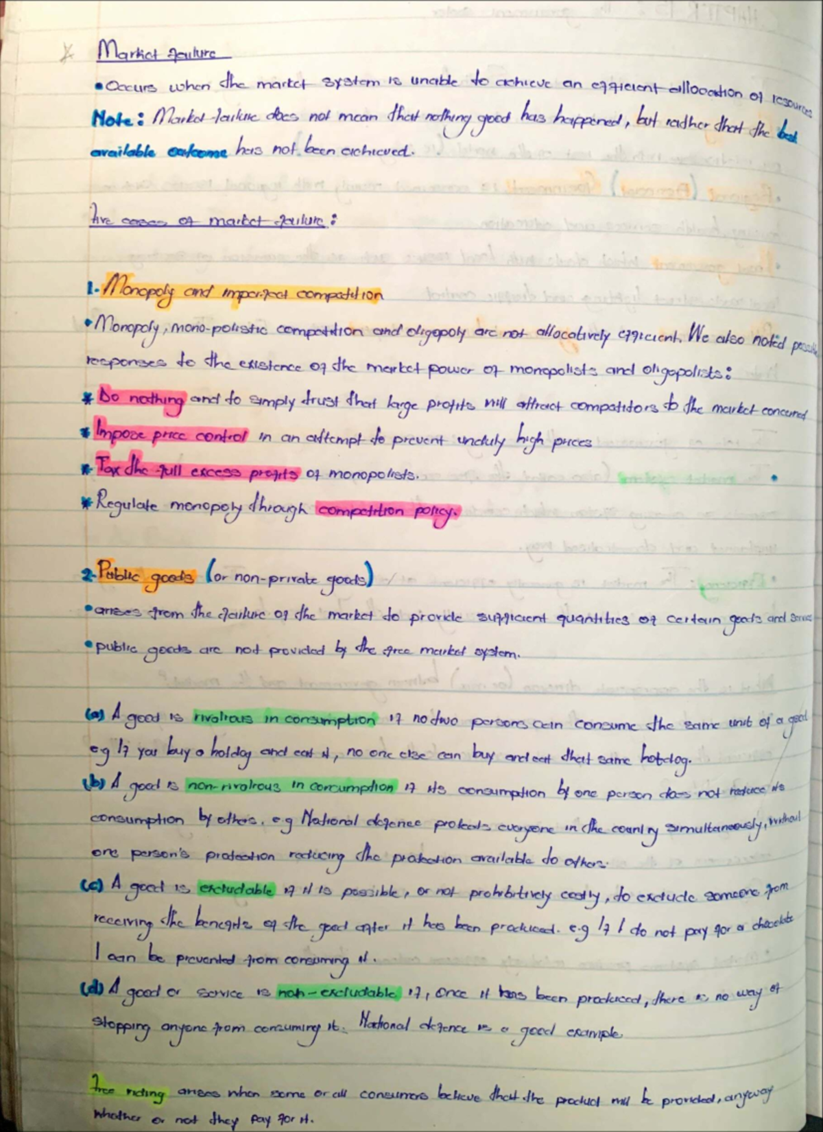 Chapter 15 - Economics: Market Failure and Externalities Notes - Studocu