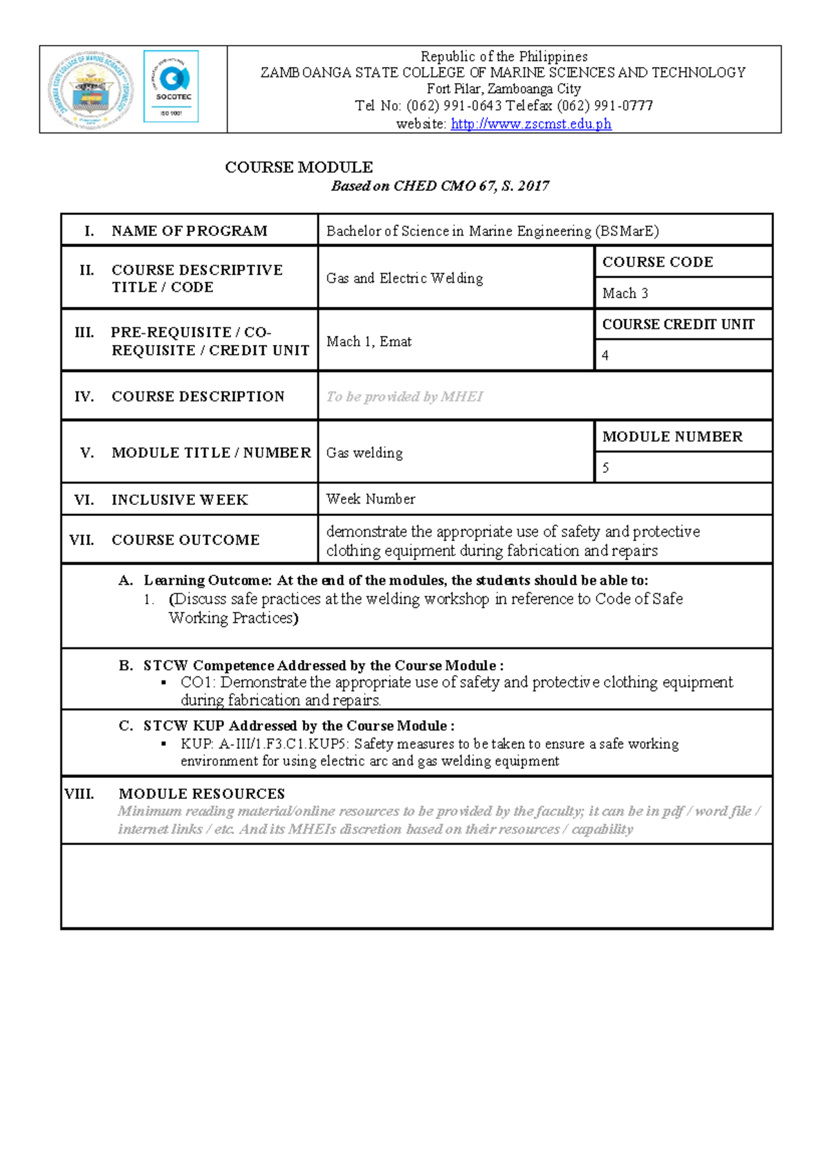 Gas and Electric Welding Course Module (Mach 3) - Module 5: Gas Welding ...