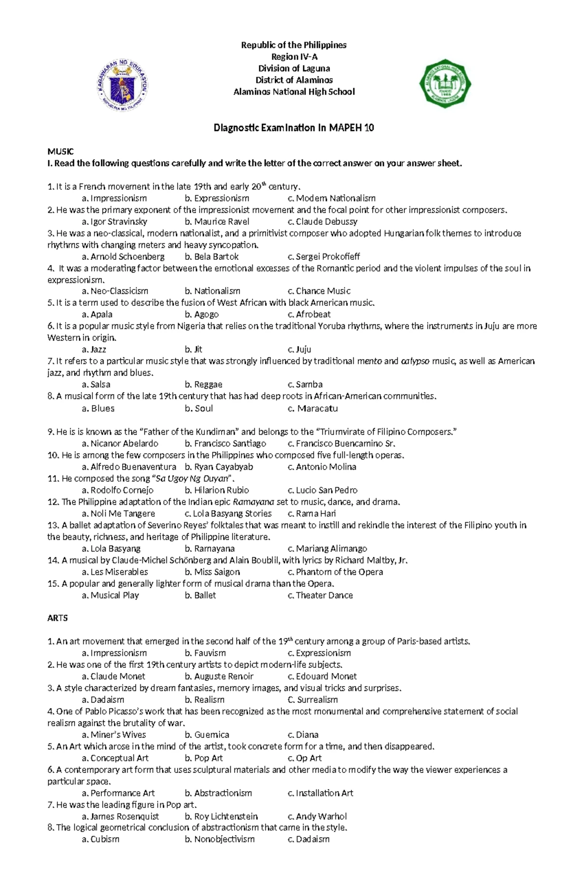 DLL MAPEH Health 10 Q1 Week 1: Consumer Health Lesson Plan - Studocu