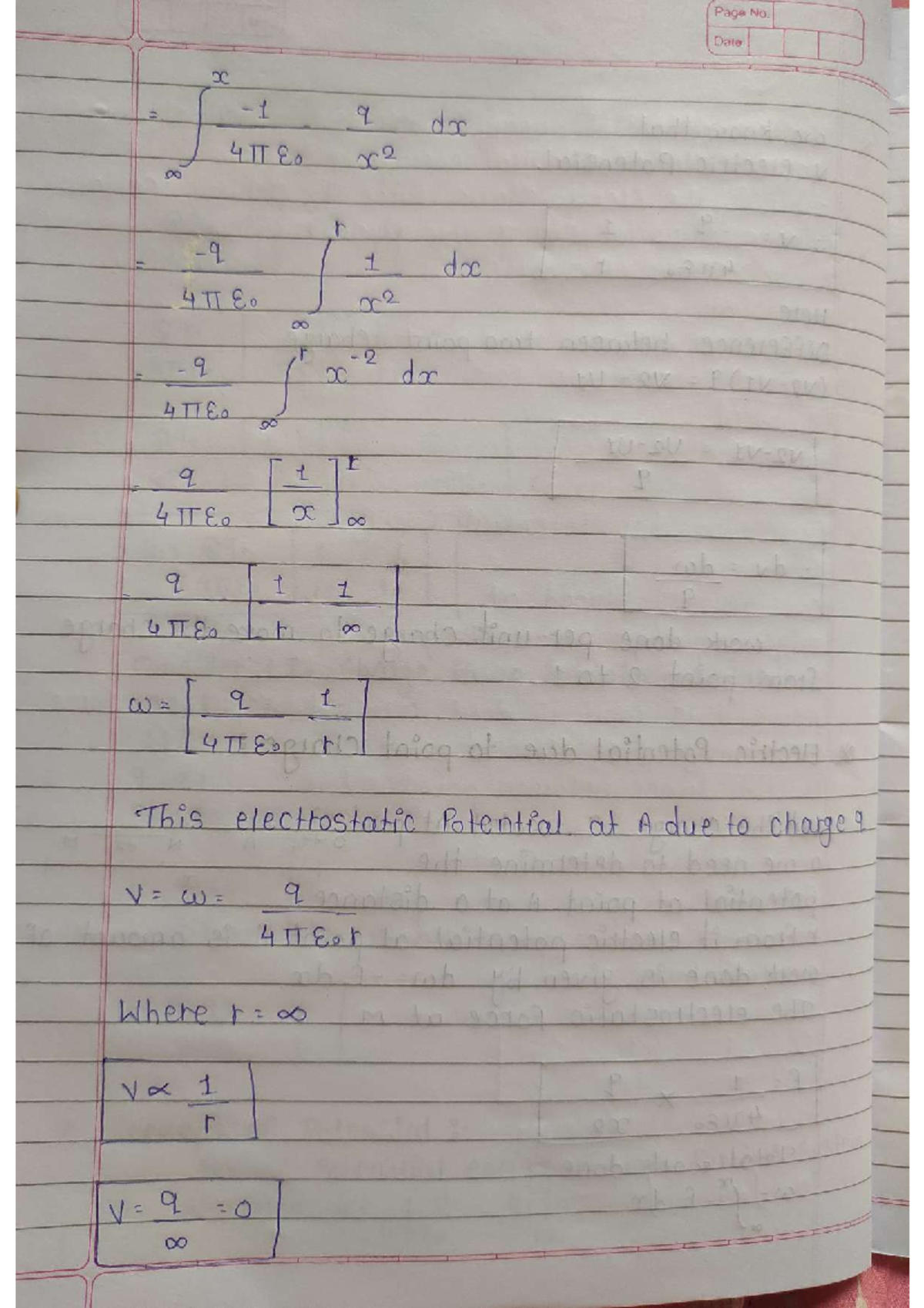 Electrostatic Potential and Electric Field Notes - Course Code: IMP 3M ...