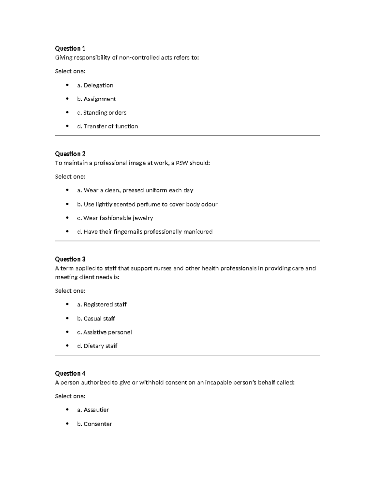 Module 2 NACC Review Questions: Key Concepts and Answers - Studocu