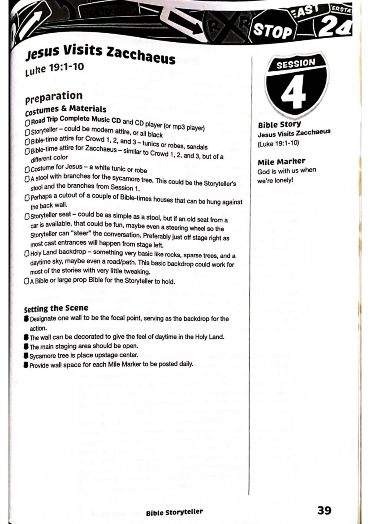 EAST ERSTA STOP 24: Jesus Visits Zacchaeus - Session 4 Preparation ...