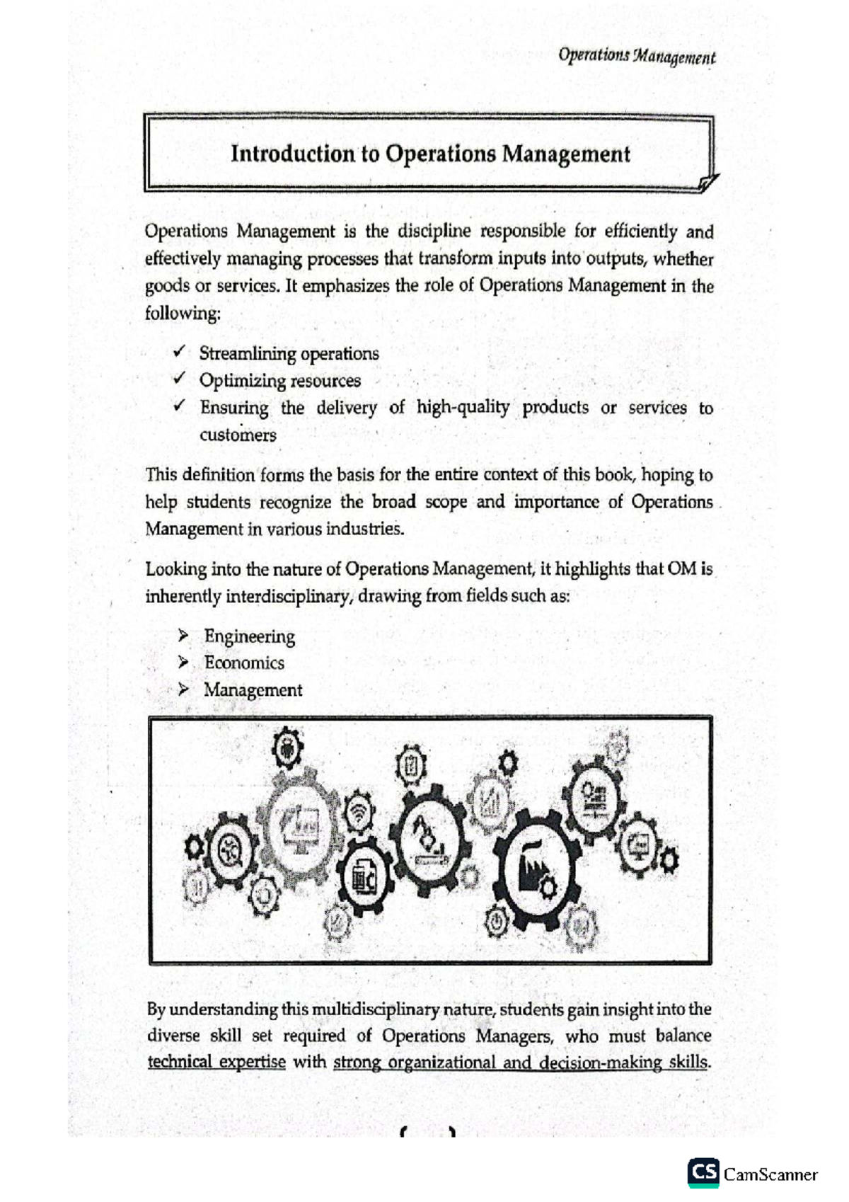 CS Operations Management: Key Concepts and Historical Evolution - Studocu