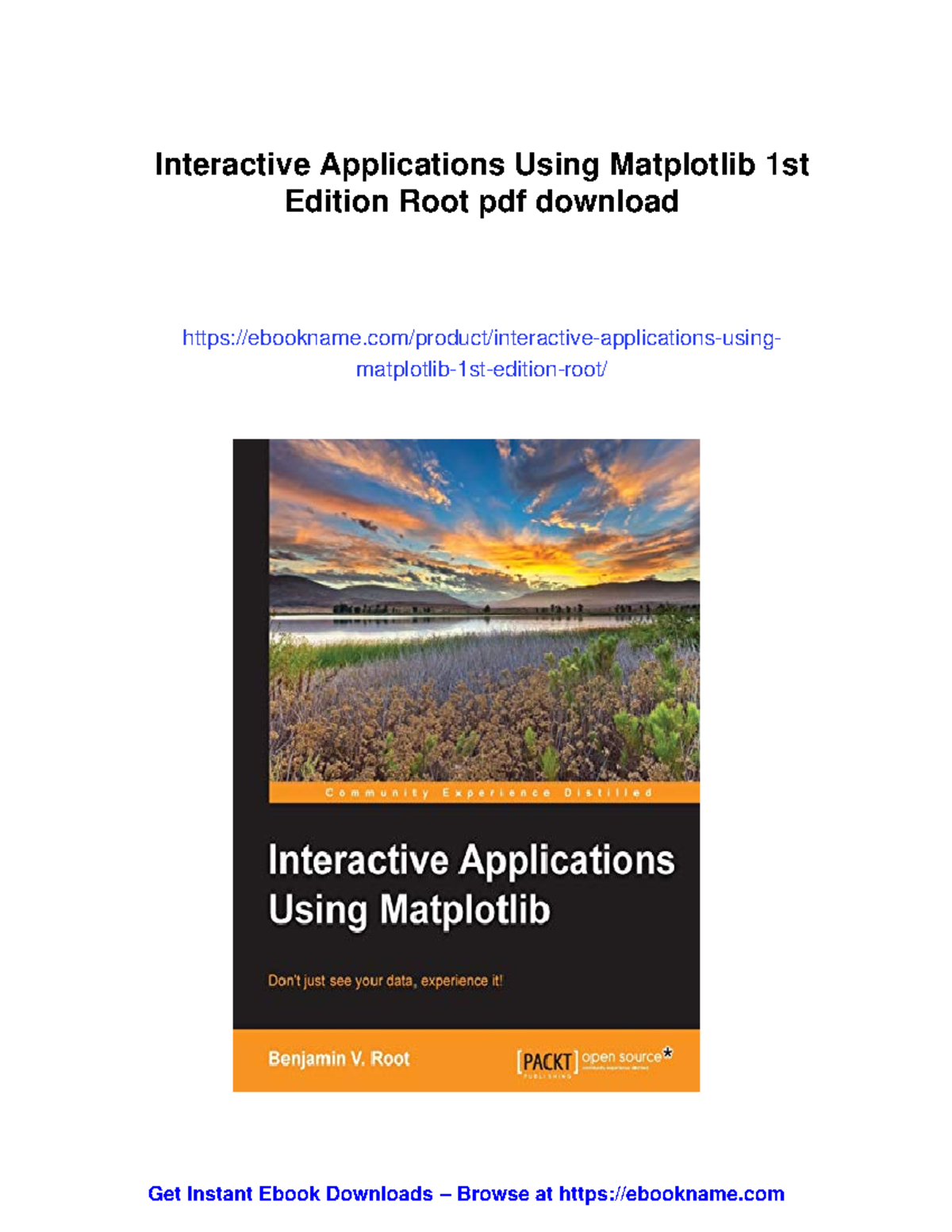 Interactive Applications Using Matplotlib (1st Ed.) - PDF Download ...