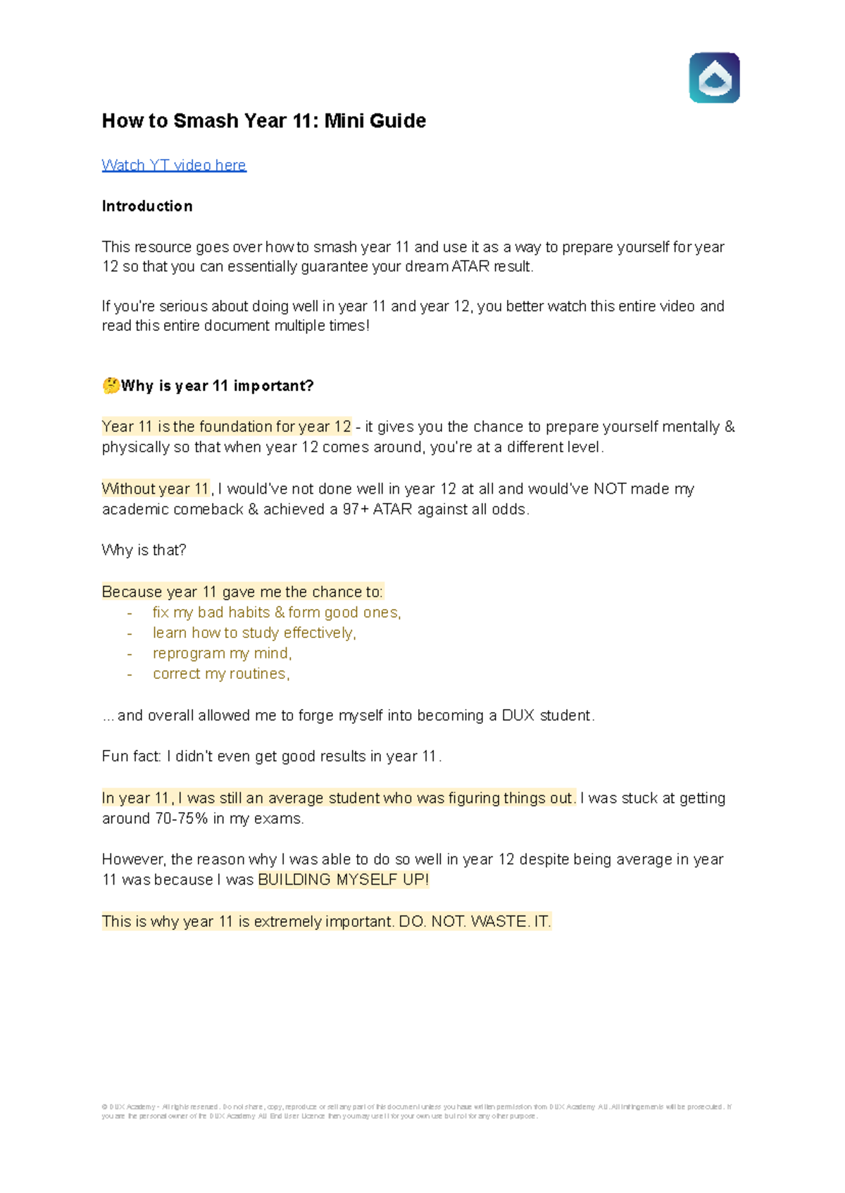 How to smash year 11 complete guide 1 - How to Smash Year 11: Mini ...