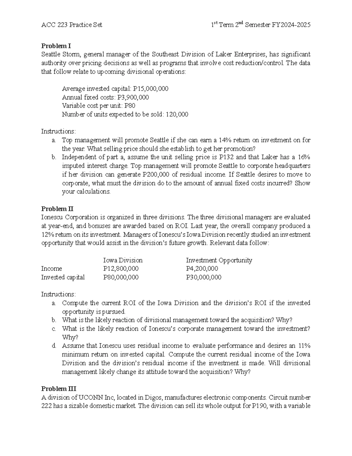 Final Exam Review: ACC 101 - Accounts Receivable Analysis - Studocu