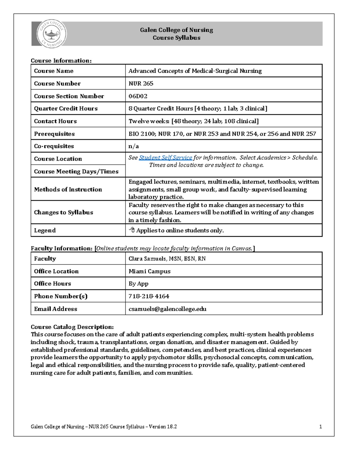 NUR 265 Advanced Medsurg Nursing Study Guide for Final Exam - Studocu