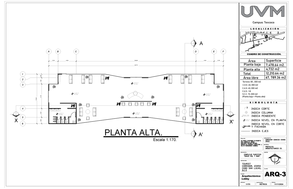Planos Arquitectónicos del Lobby - Proyecto Arq. Texcoco - Studocu