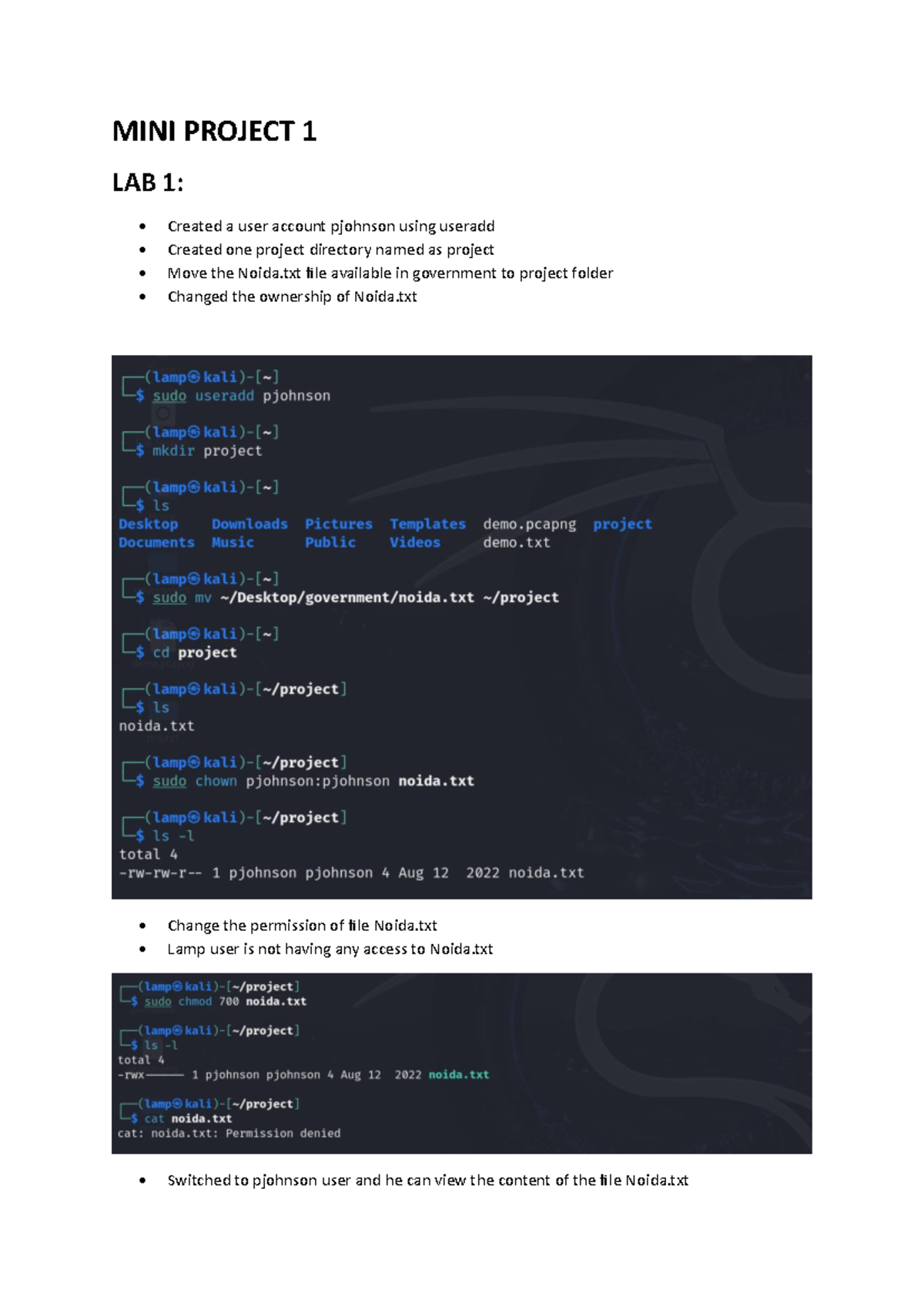 MINI Project 1 - Machine Learning Lab Activities Summary - Studocu
