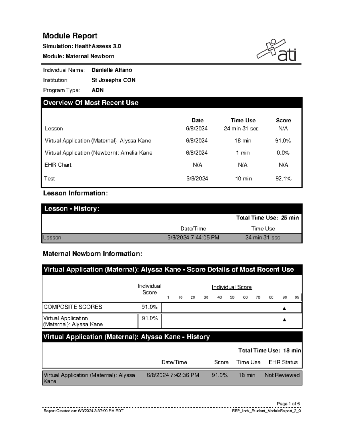 Maternal Newborn Simulation Report - HealthAssess 3B - Studocu
