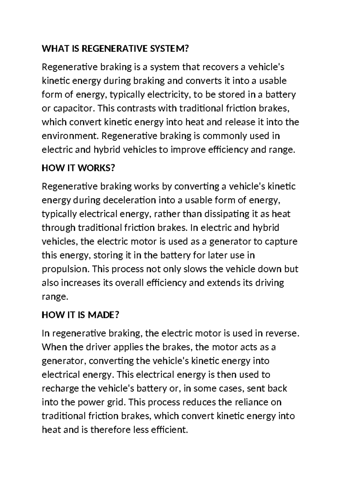 Regenerative Braking Systems: Efficiency in EVs and HEVs Explained ...