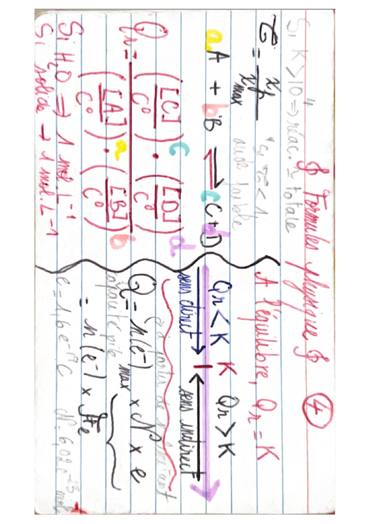 Formules Physique I 4 S: Fiche de Révision Complète Terminale - Studocu