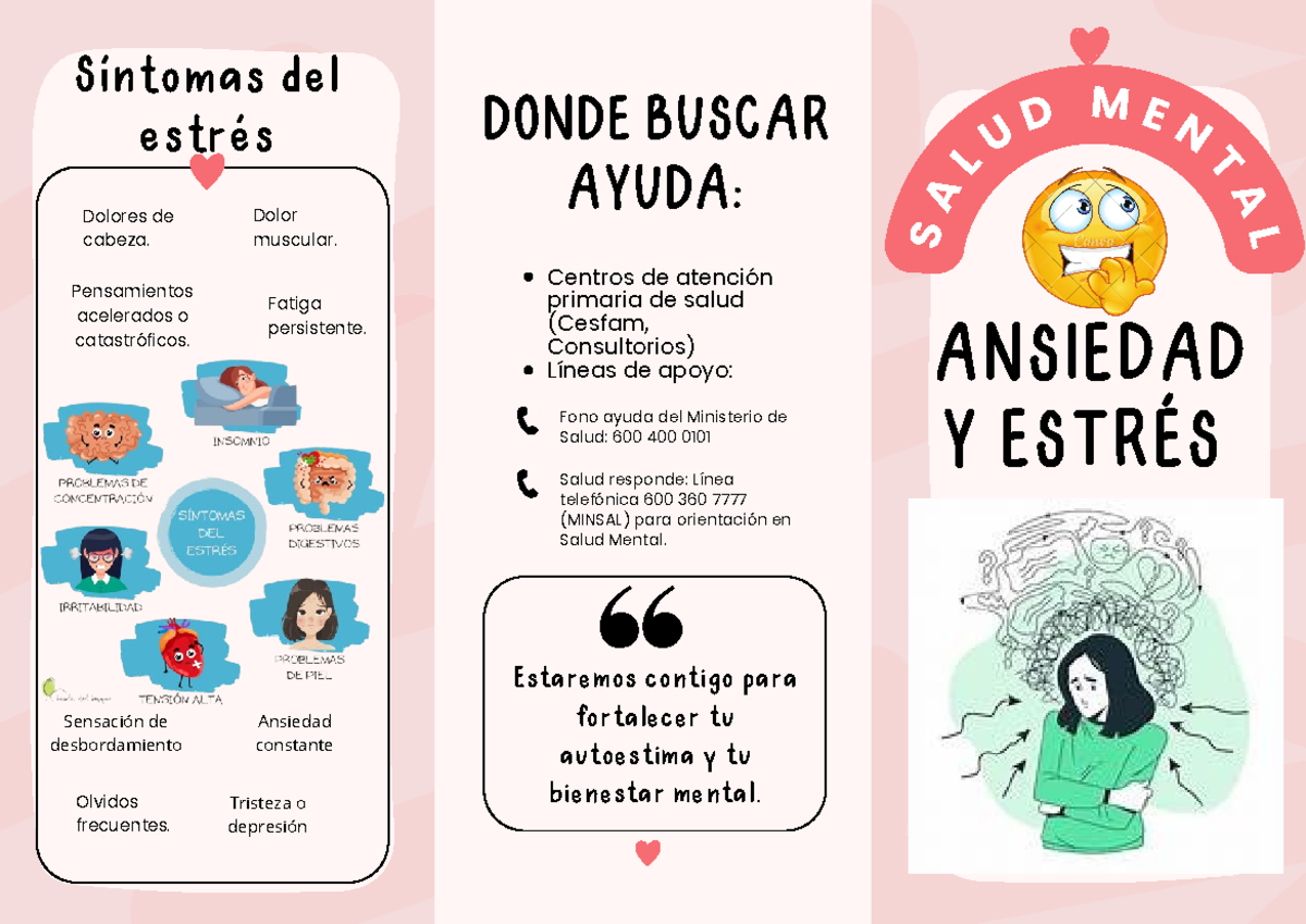 Folleto Tríptico sobre Salud Mental y Bienestar (Trípticos) - Studocu