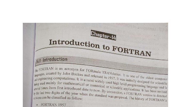 Fortran Programming Basics: An Introduction to FORTRAN 77 - Studocu