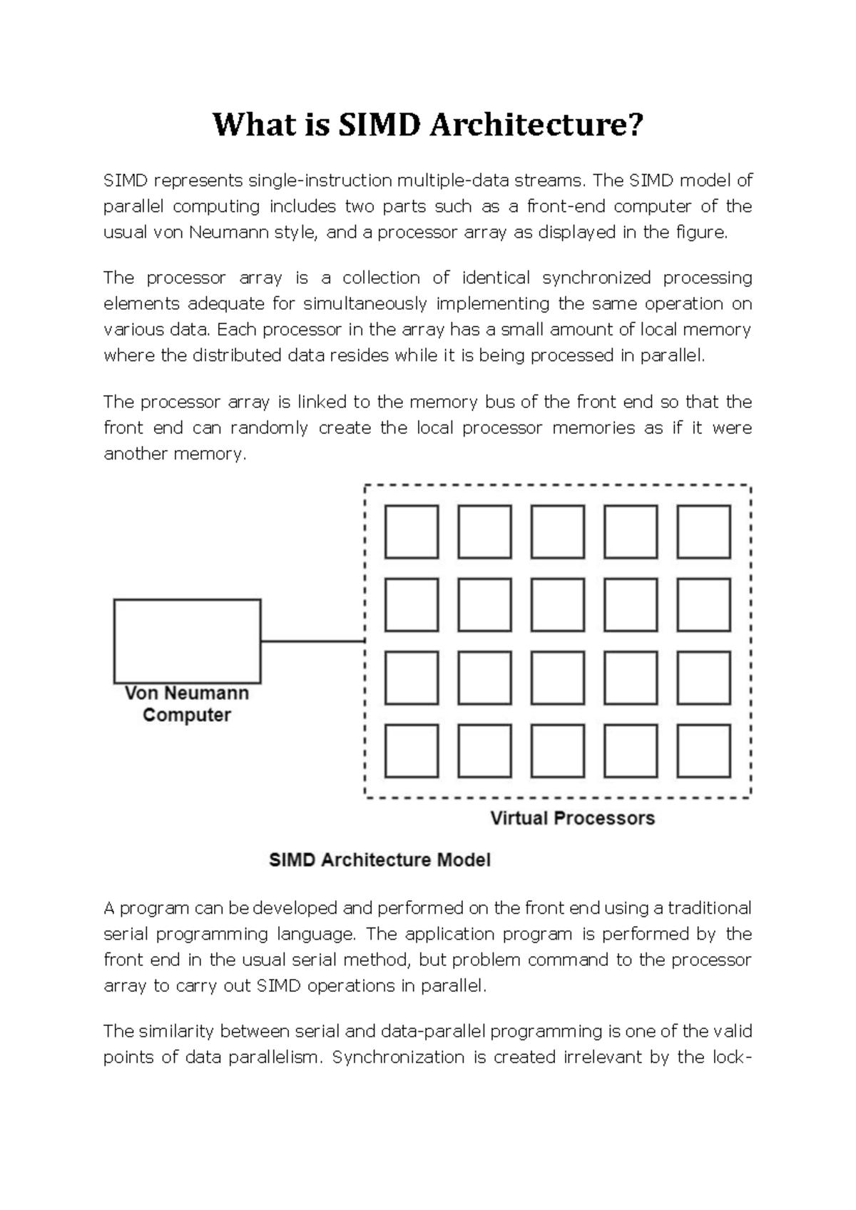 Introduction to SIMD Architecture: Concepts and Examples - Studocu