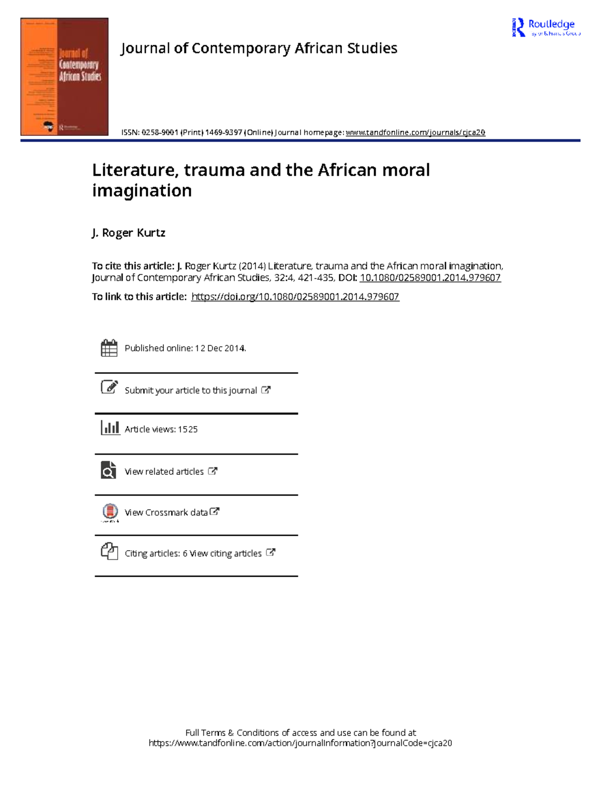 African Trauma Representation and Healing in Modern Lit - Studocu