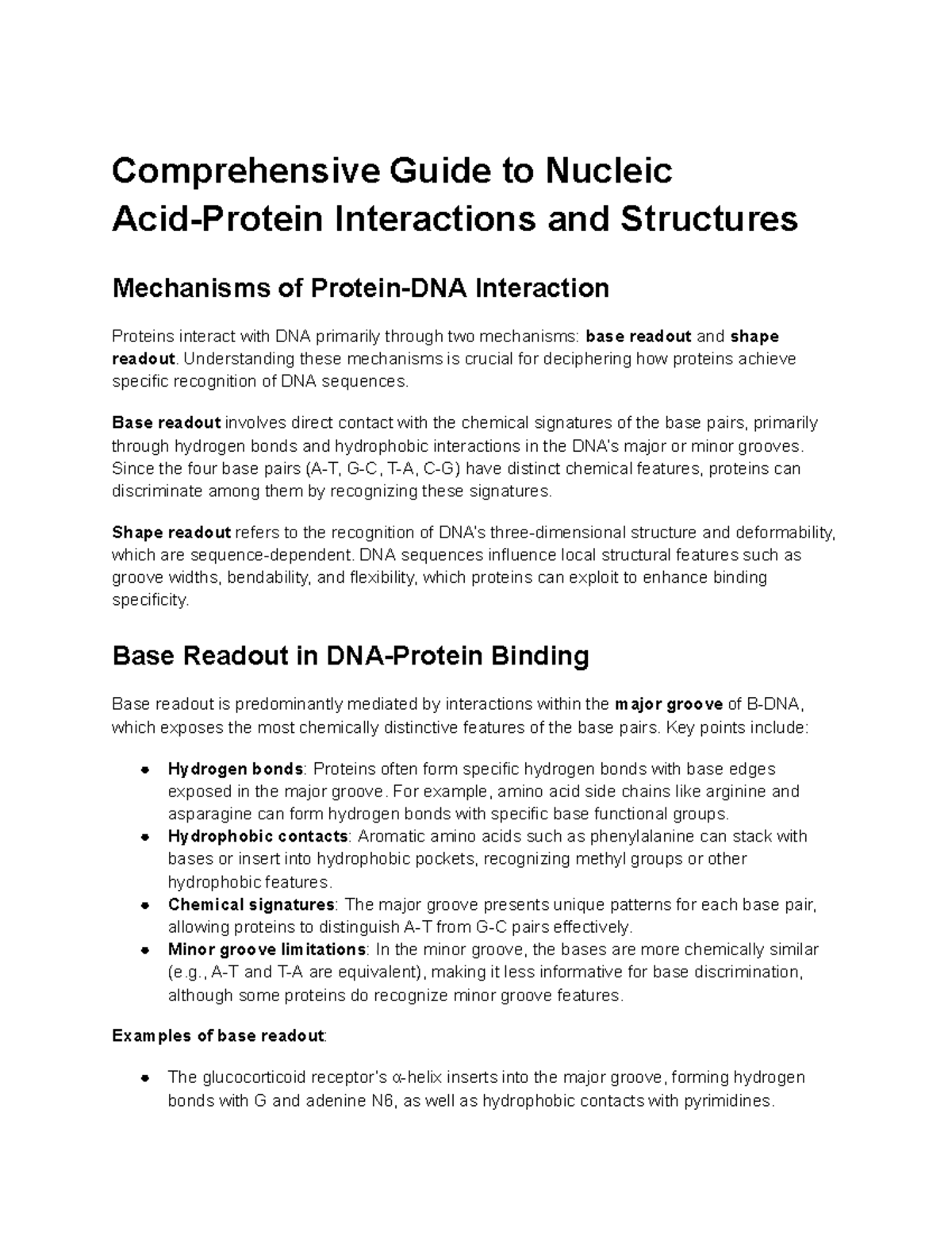 Comprehensive Guide to Nucleic Acid-Protein Interactions & Structures ...