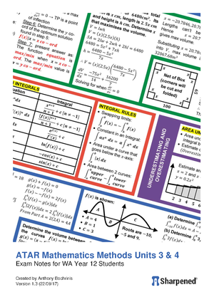 Mathematical Methods - Grade: 10 - Secondary School - Studocu