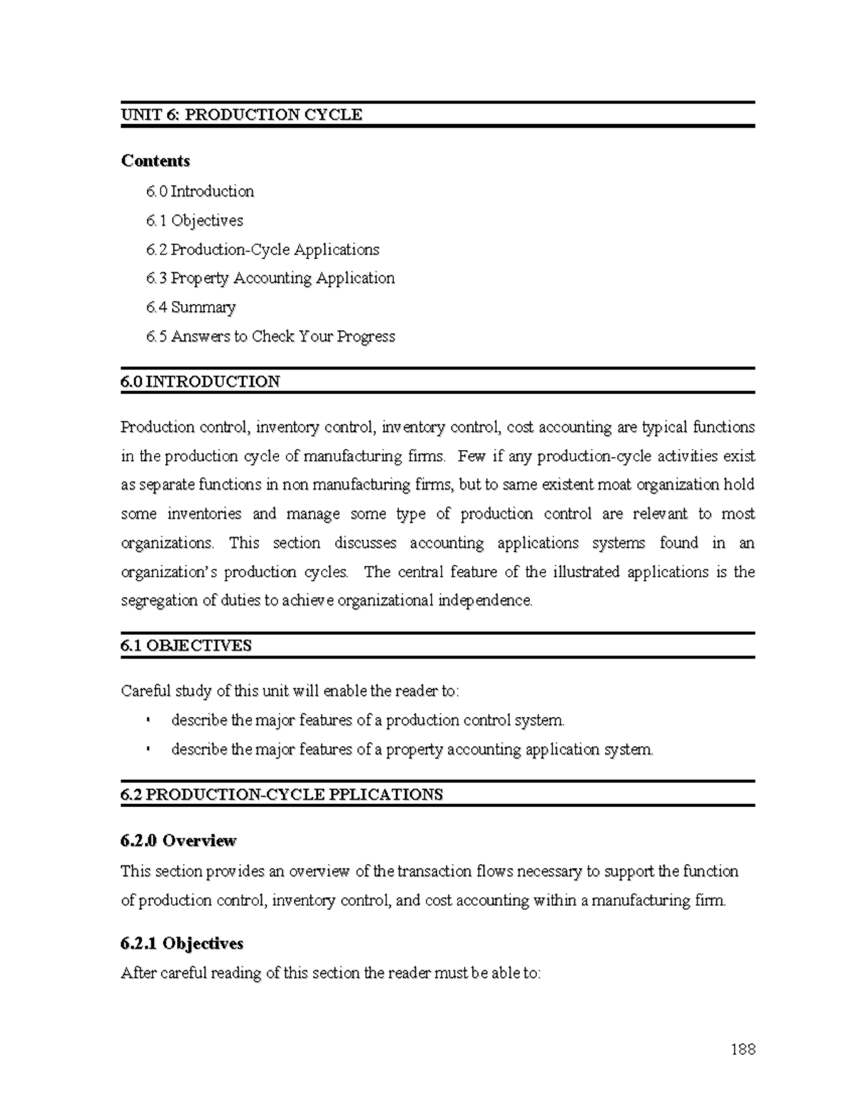 B2: Unit 6 - Production Cycle Overview and Applications - Studocu