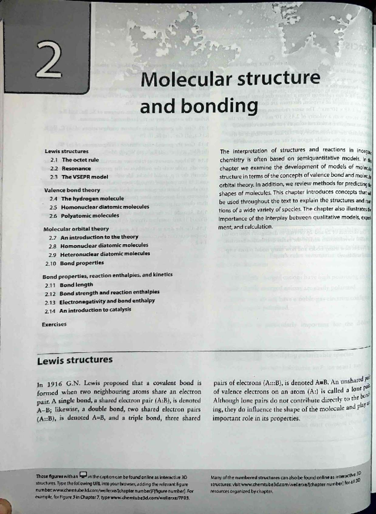 **Inorganic Chemistry 2: Molecular Structure, Bonding, and Lewis ...