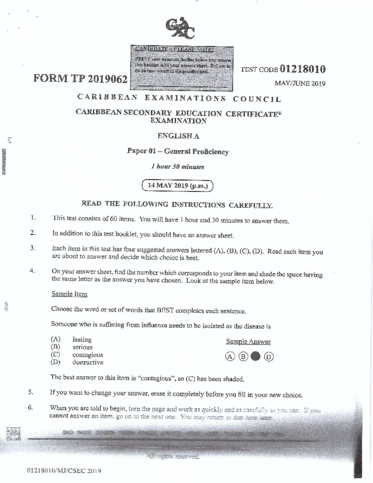 English A May 2019 Paper 1 - Exam Review and Key Insights - Studocu