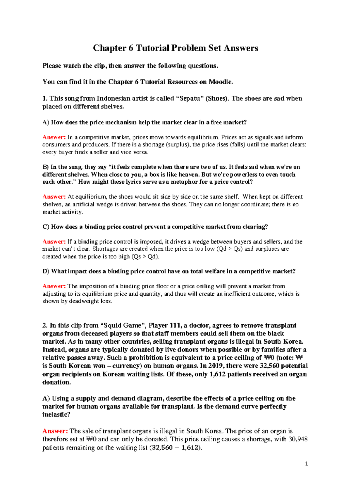 Chapter 6 Tutorial Problem Set Answer - Chapter 6 Tutorial Problem Set Answers Please watch the ...