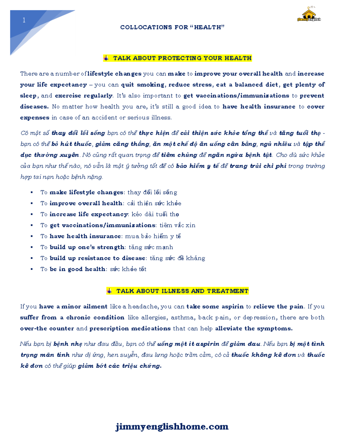 Collocations for Health: Key Terms and Phrases Explained - Studocu