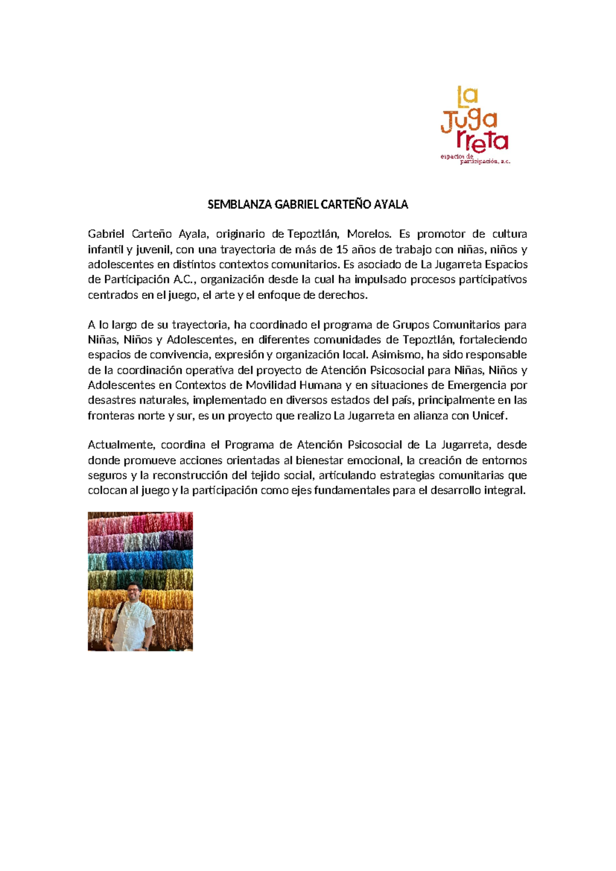 Semblanza de Gabriel Carteño Ayala: Promotor Cultural y Psicosocial ...