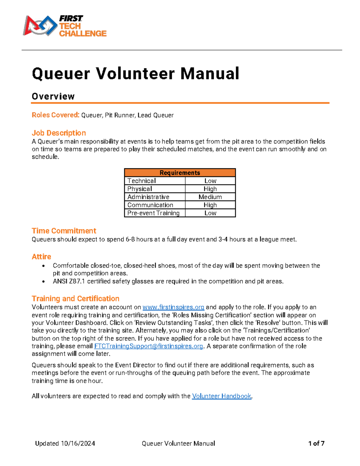 Updated Volunteer Manual for Queuer & Lead Queuer Roles - Studocu