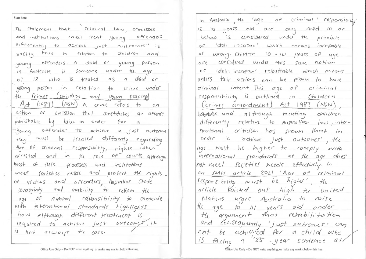 Crime Essay Exemplar Full Marks - Studocu
