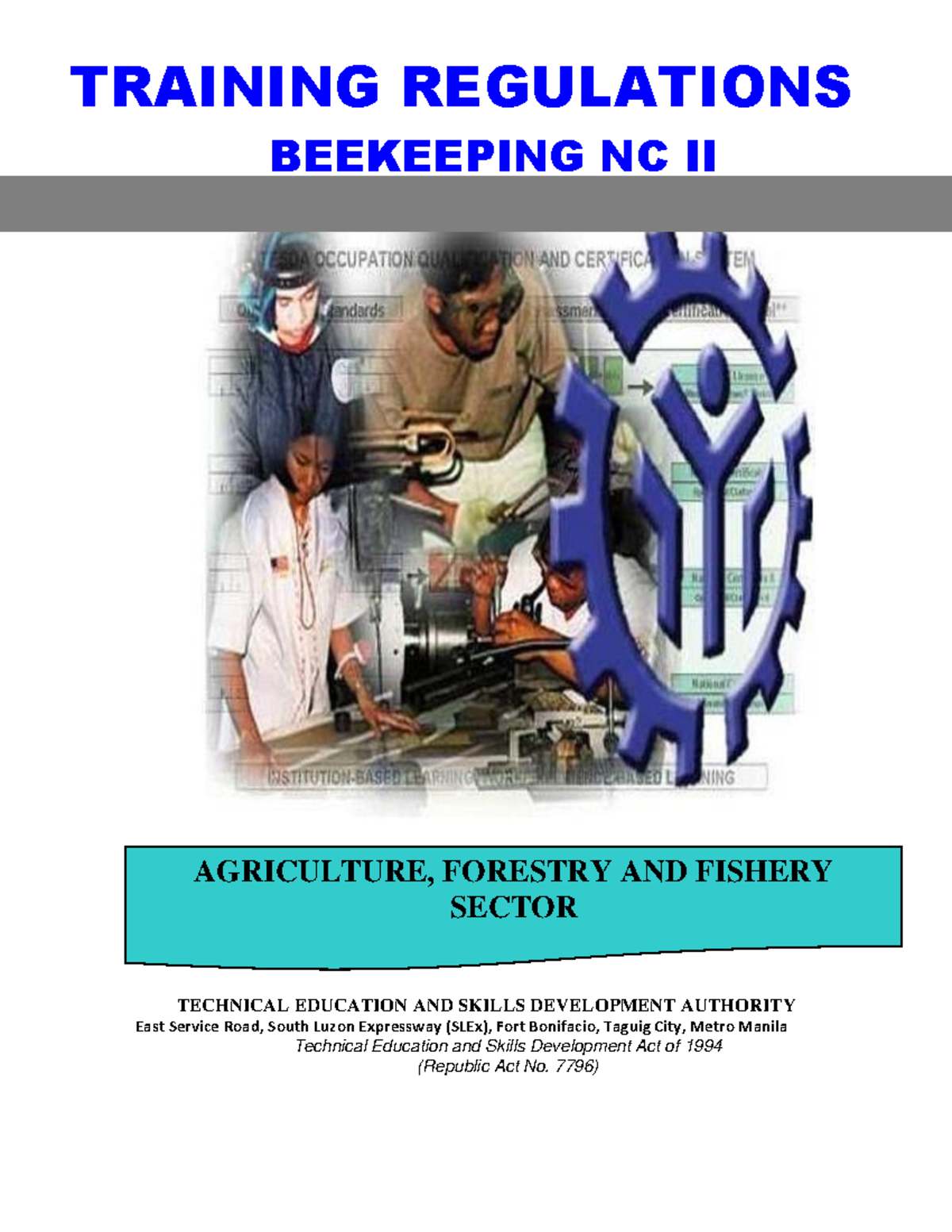 Training Regulations for Beekeeping NC II: Competency Standards and ...