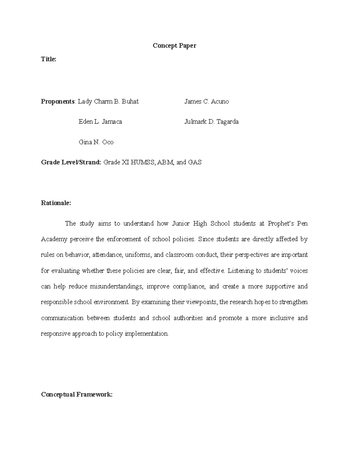 PR1 Final Concept Paper: Student Perspectives on School Policy ...