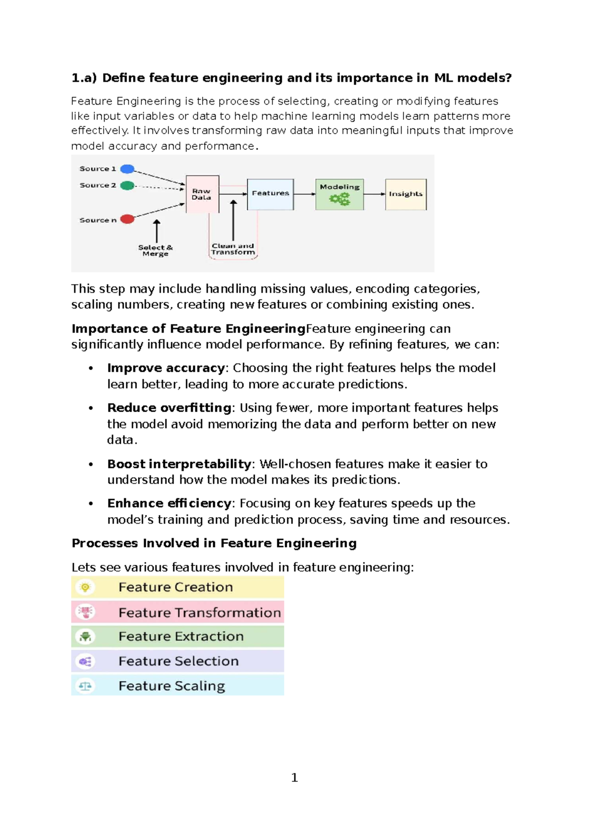 ML-MID1 Q&A: Feature Engineering, Data Types, and Learning Paradigms ...