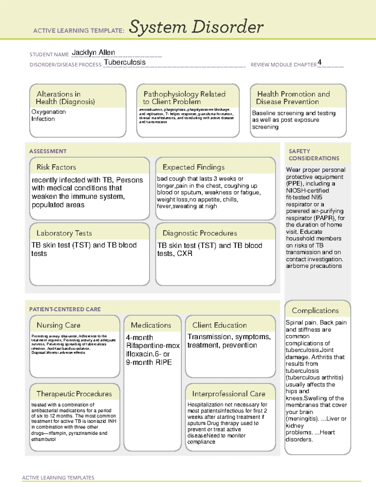 System Disorder: Seizures Active Learning Template - Studocu