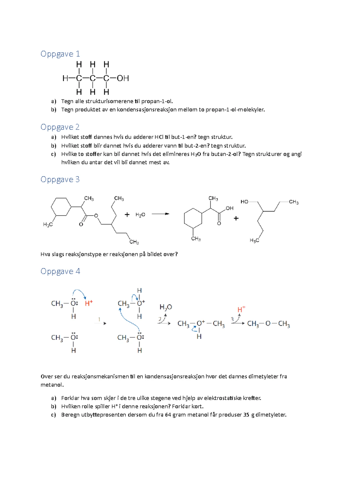 Eksamen 22.05.2025 REA3046 Kjemi 2 - Eksamensveiledning og Oppgaver ...