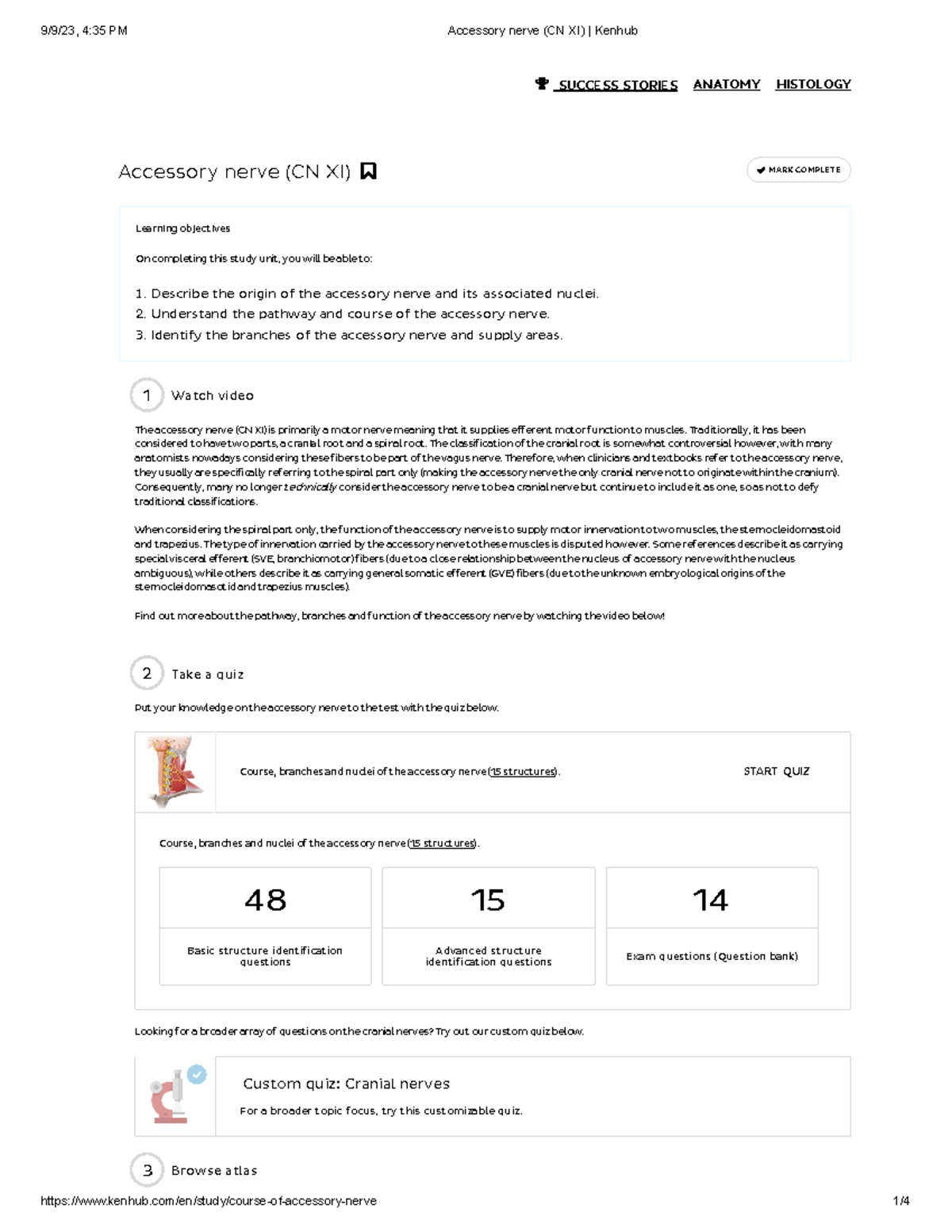Accessory nerve (CN XI) Kenhub - Accessory nerve (CN XI) Learning ...