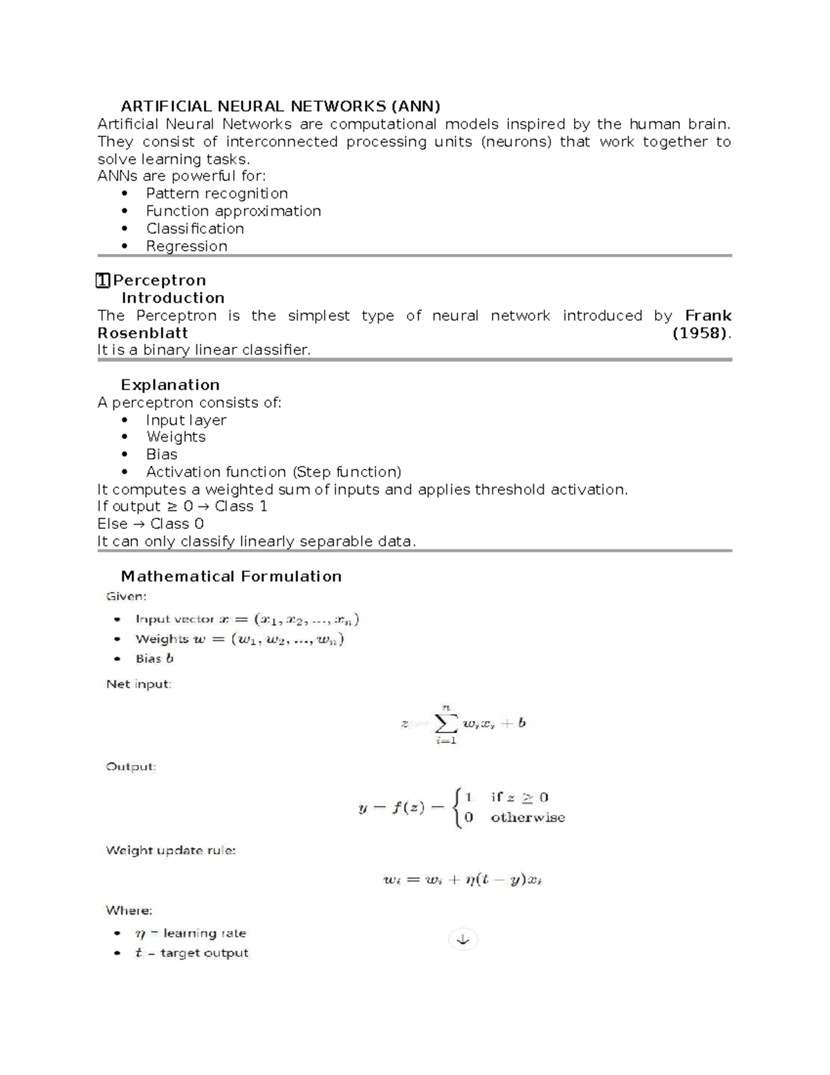 Unit 4: Machine Learning - Artificial Neural Networks (ANN) Overview ...