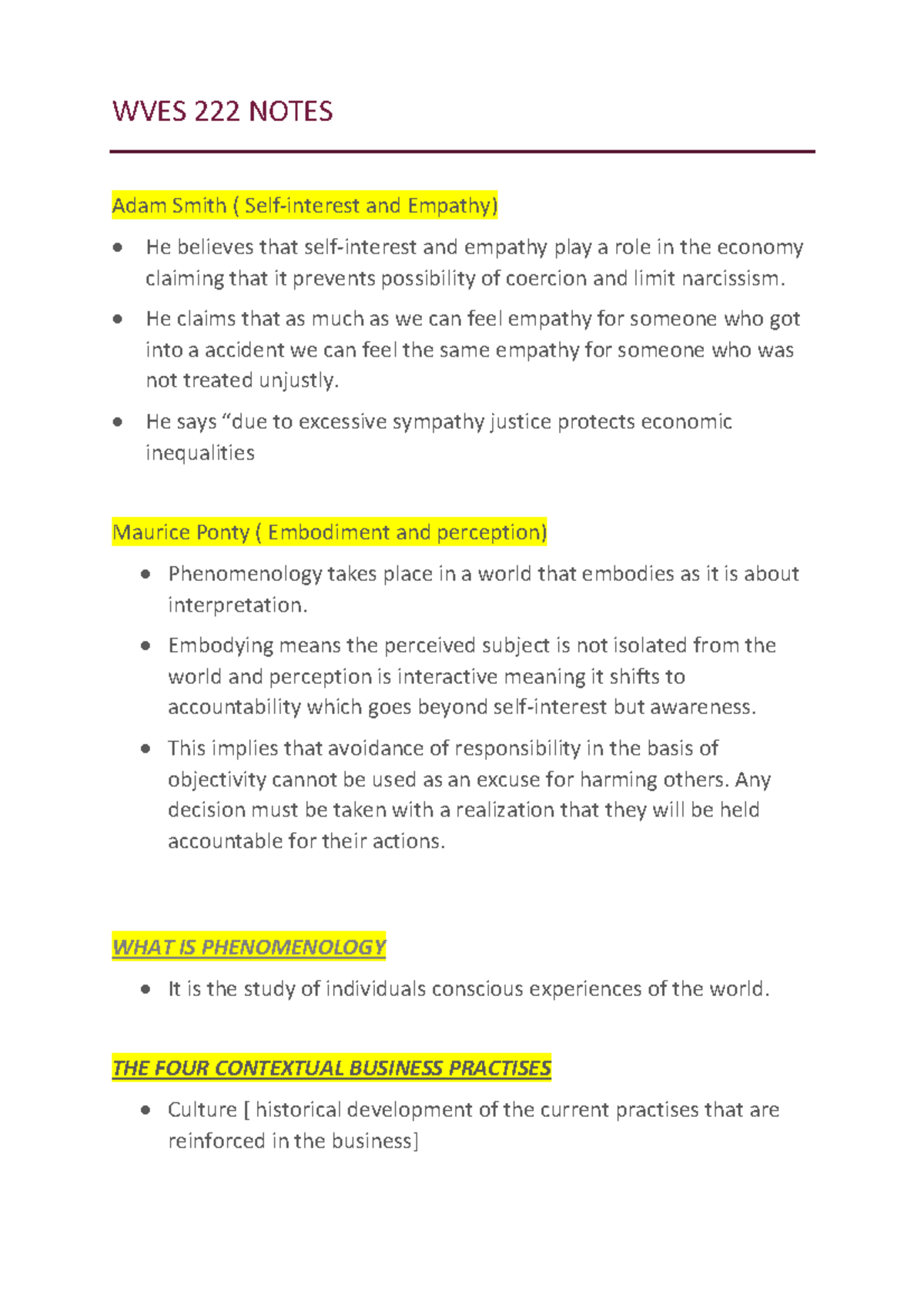 WVES 222 Final Exam Notes: Key Theories on Empathy and Capitalism - Studocu