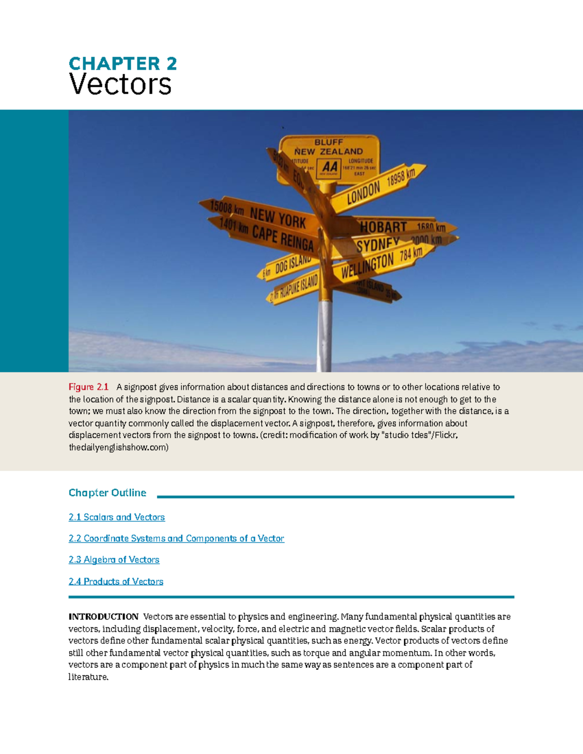 University Physics 1: Chapter 2 - Understanding Vectors Dynamics - Studocu
