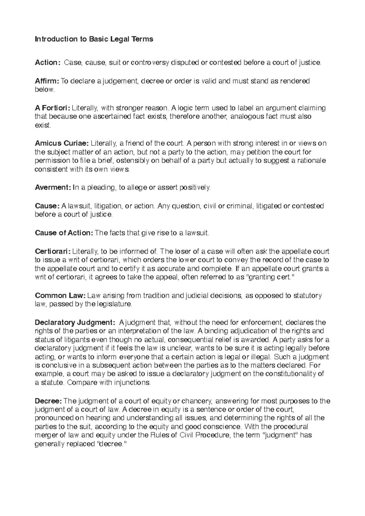 Legal Terms Glossary: Key Concepts & Definitions for Understanding Law ...