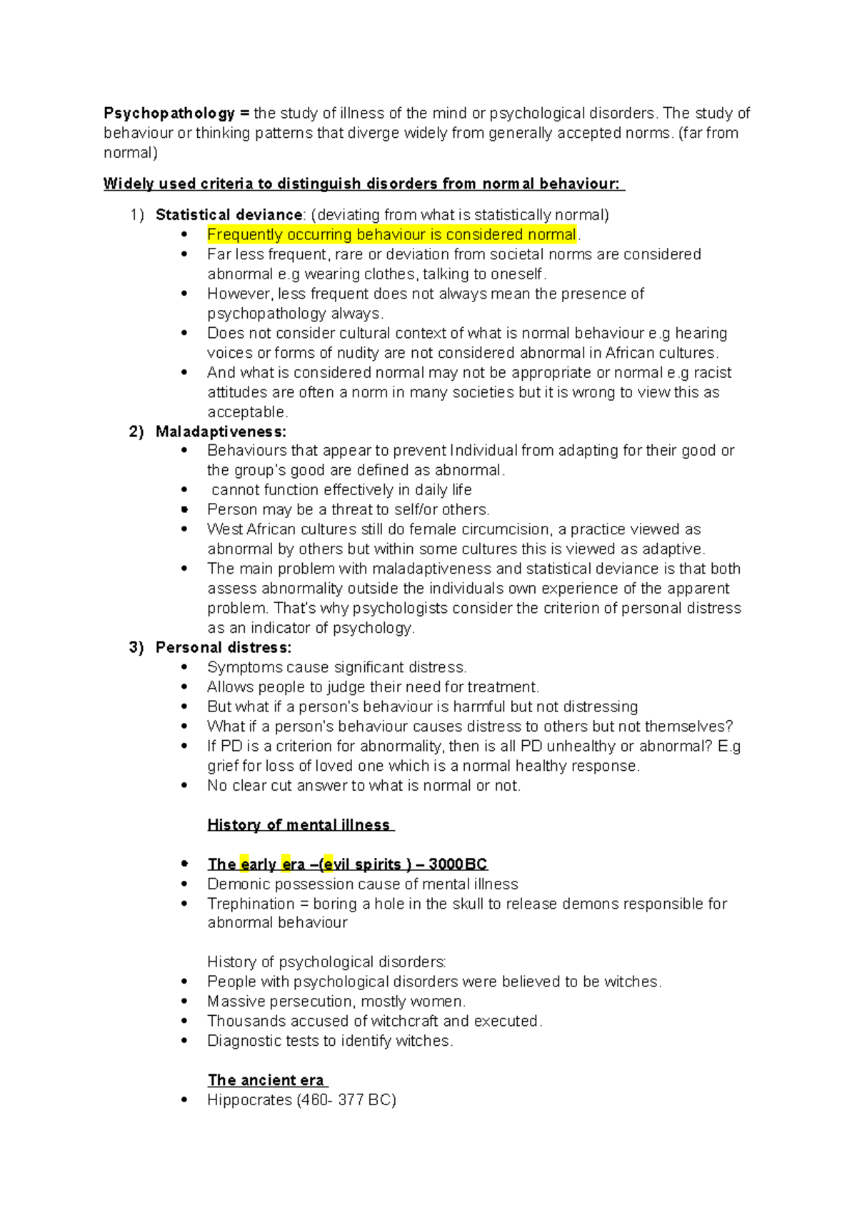 Psycopathology - psychopathology - Psychopathology = the study of ...