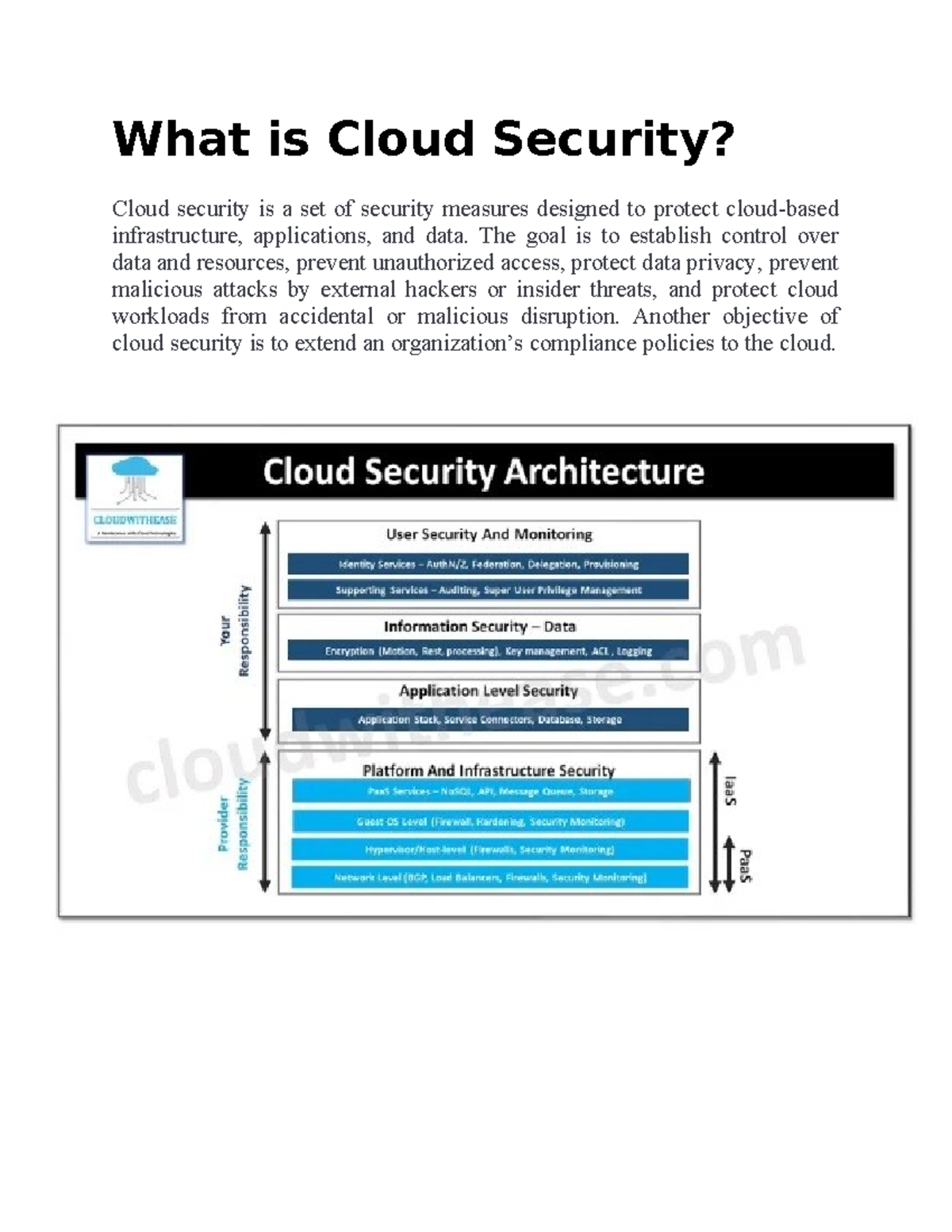 Cloud Security Overview - Key Concepts and Solutions - Studocu