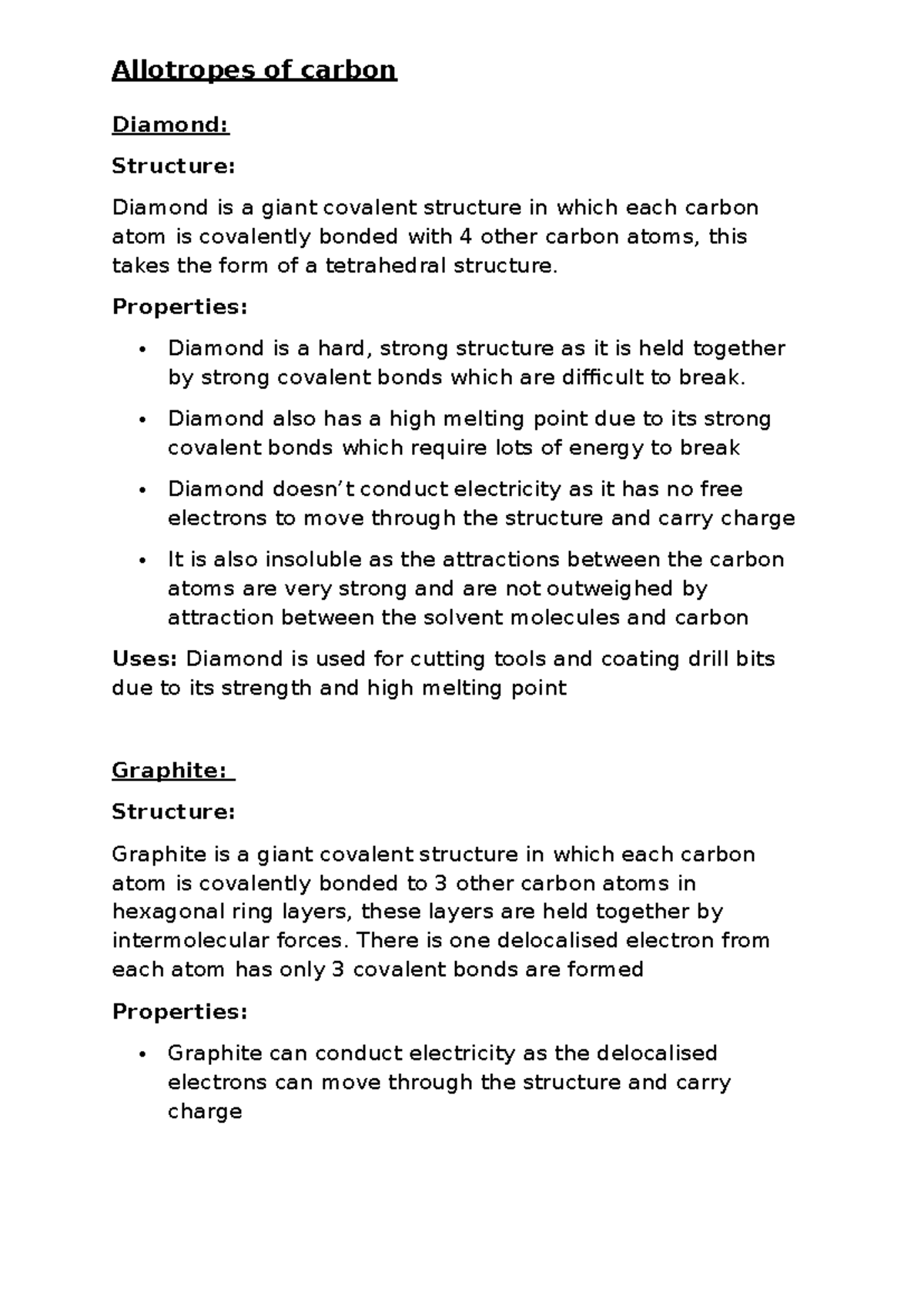 Allotropes of Carbon: Diamond, Graphite, and Graphene Structures ...