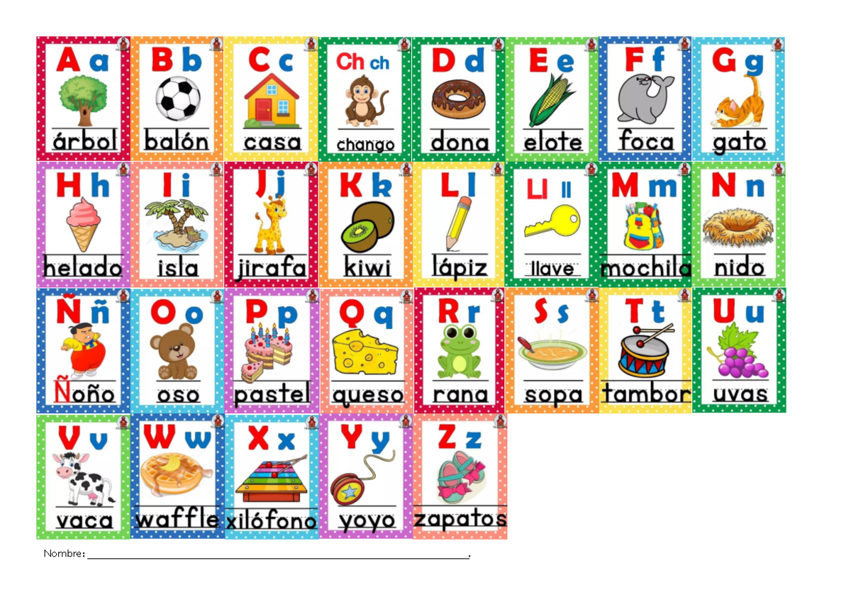ABC Loteria - Abecedario para Enseñar a Leer y Escribir - Studocu
