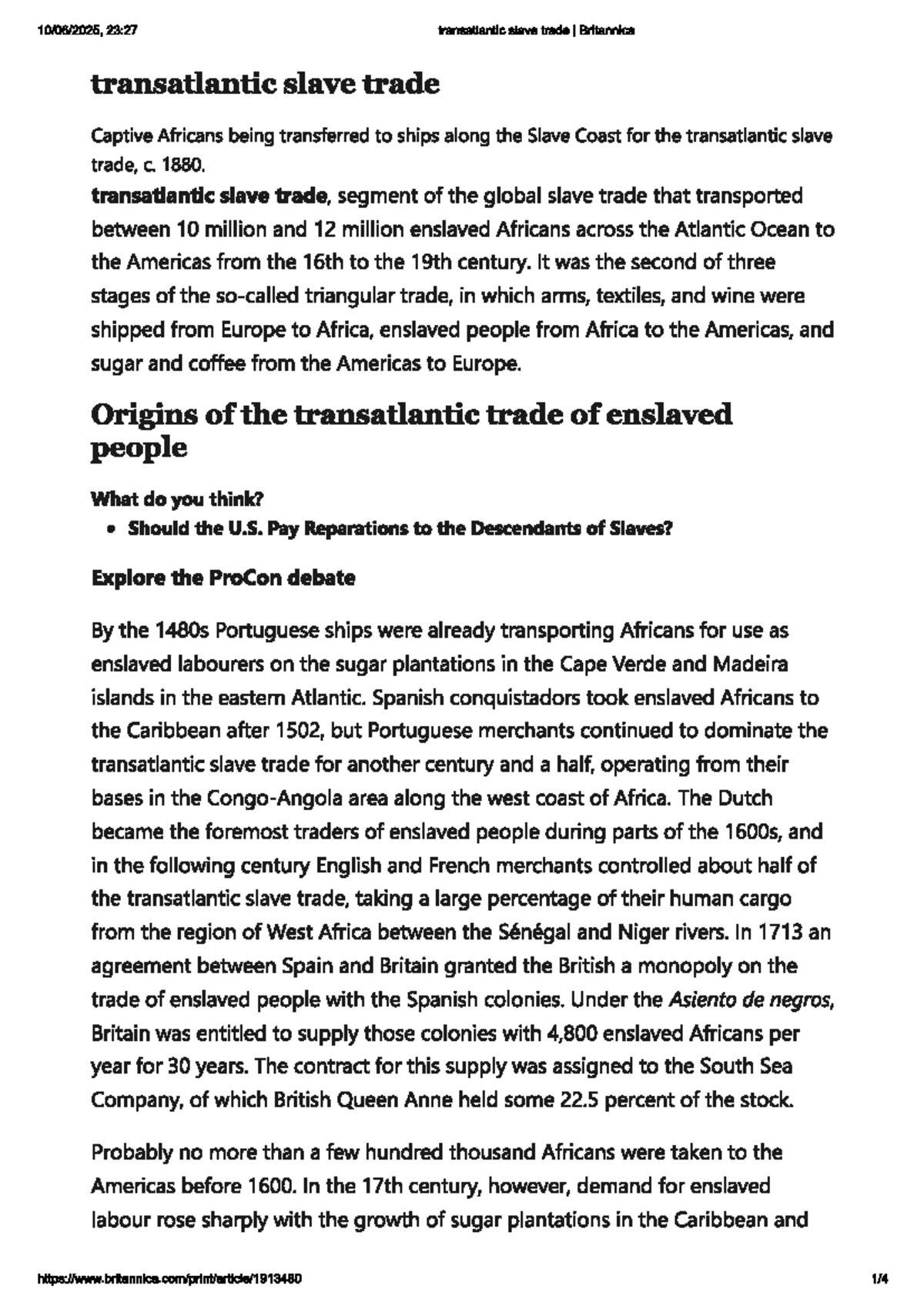 23:27 Transatlantic Slave Trade Overview and Historical Impact - Studocu