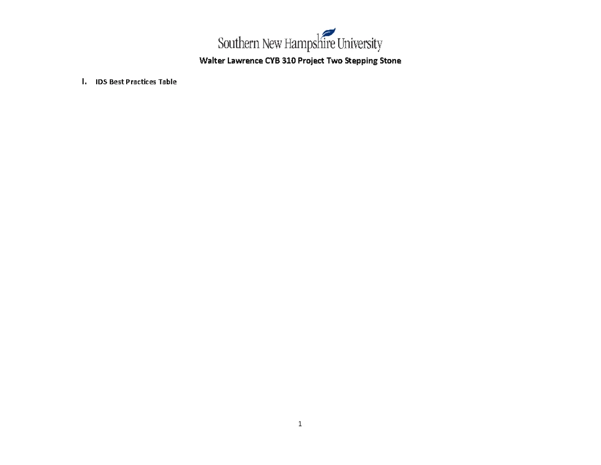 CYB 310 Project Three: Network Reconfiguration Status Report - Studocu