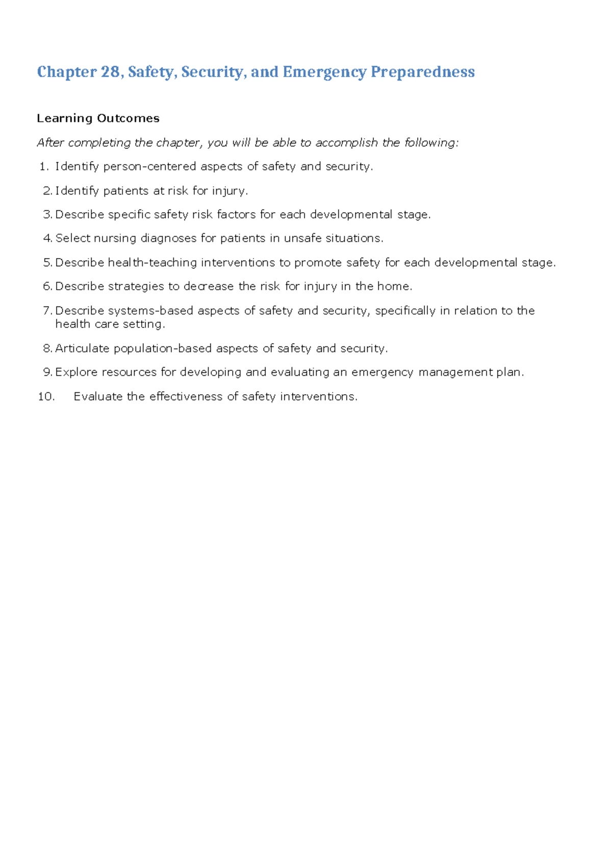 Taylor 10e LO Chapter 29: Complementary & Integrative Health - Studocu