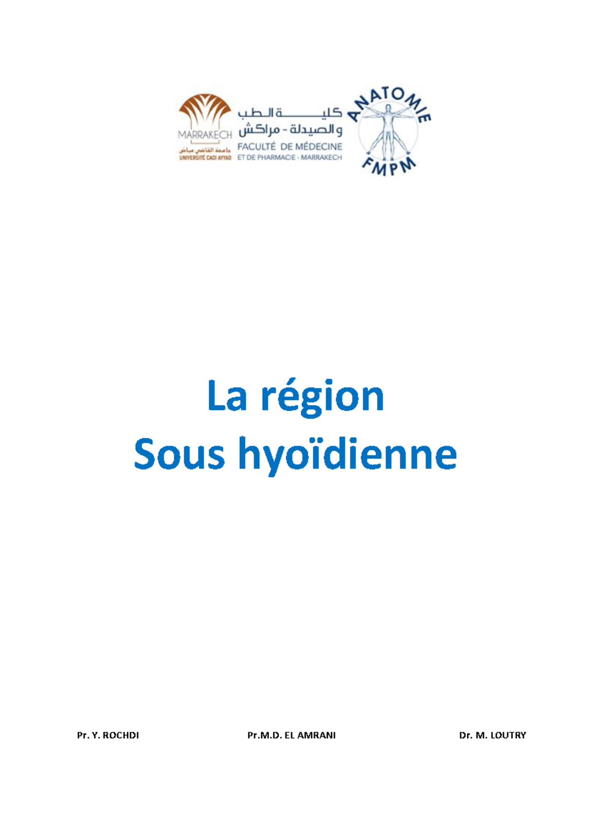 Anatomie de la Région Sous Hyoïdienne et Techniques Chirurgicales (III ...