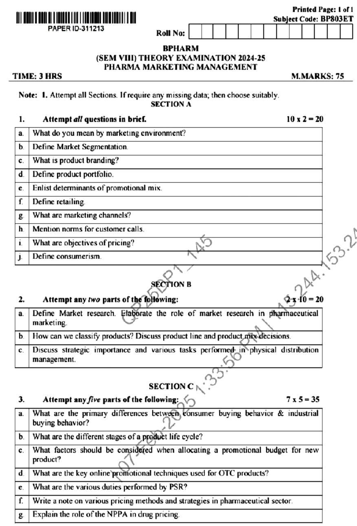 Pharma Marketing Management - BPSO3ET Theory Exam Notes - Studocu