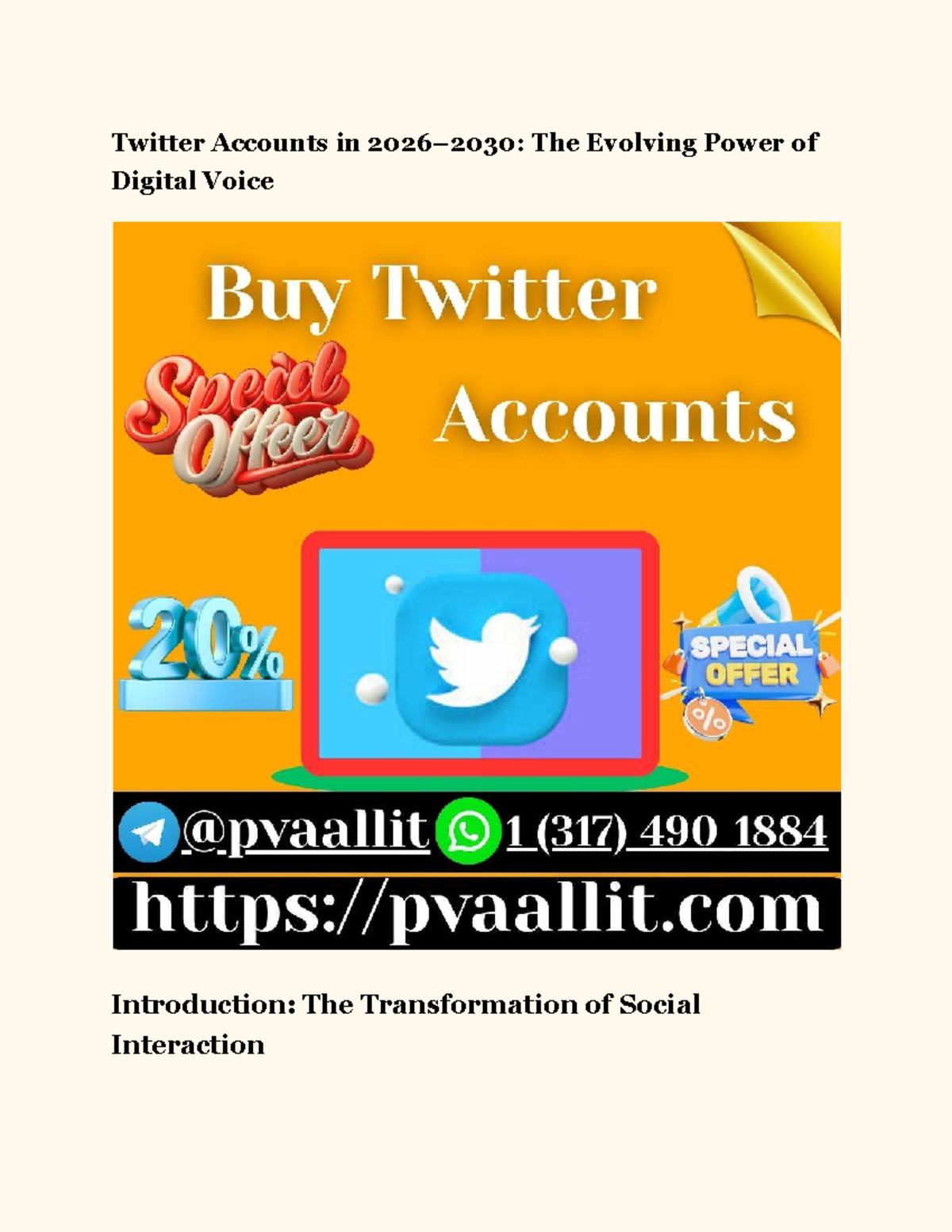 Twitter Accounts: The Evolution of Digital Influence (2026-2030) - Studocu